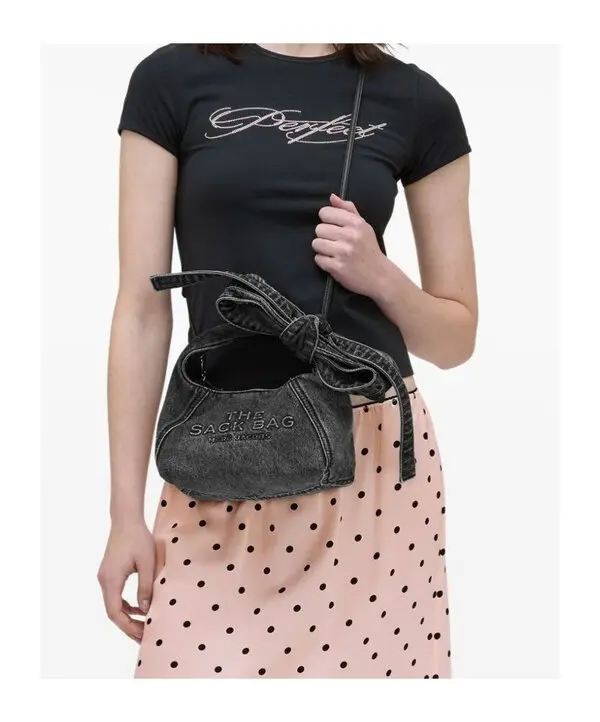 Marc Jacobs The Bow Denim Mini Sack Bag By