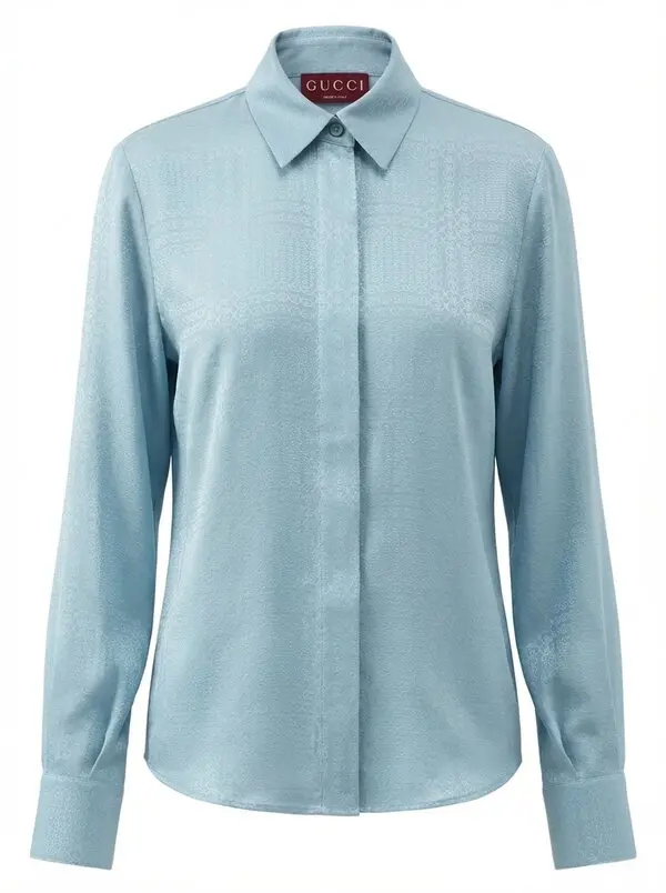 Gucci Monogram Jacquard Long-sleeved Shirt