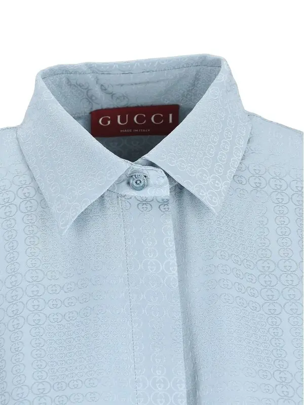 Gucci Monogram Jacquard Long-sleeved Shirt