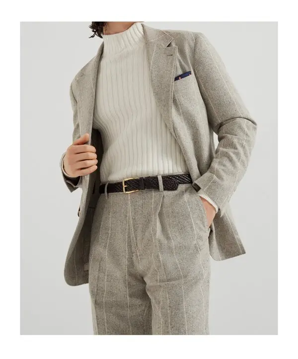 Brunello Cucinelli Deconstructed Cavallo Blazer - Salt