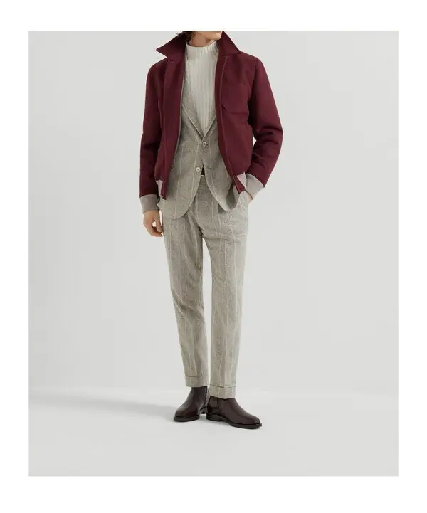 Brunello Cucinelli Deconstructed Cavallo Blazer - Salt