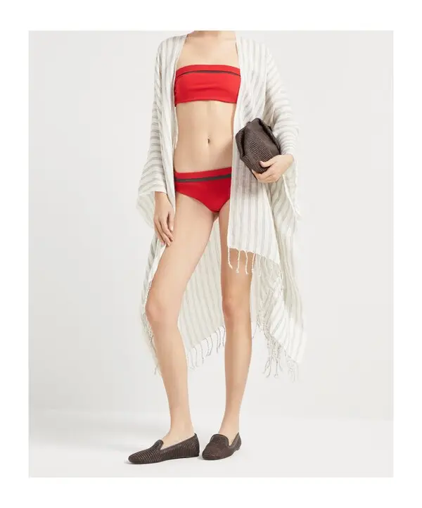 Brunello Cucinelli Monili Chain-embellished Bikini Top