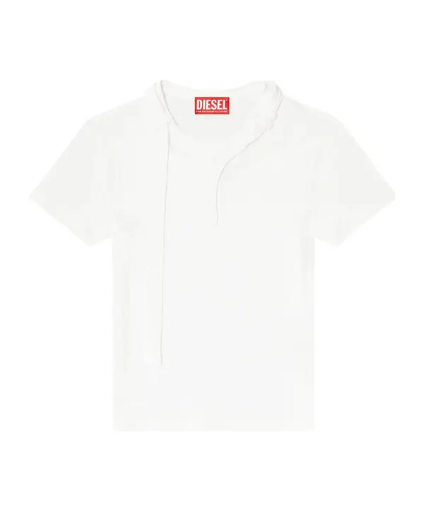 DIESEL® T-iaras Zip-neck Short-sleeve Top - White