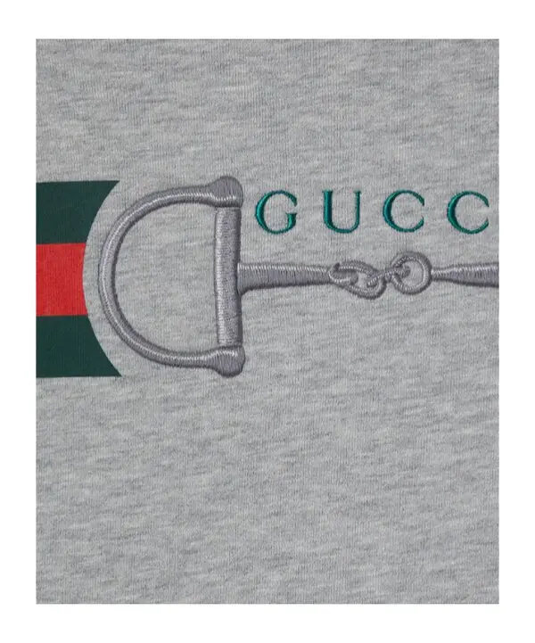 Gucci Horsebit Logo Print Sweatshirt - Grey
