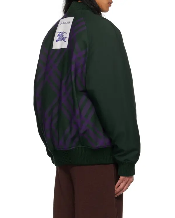 Burberry Checked Zipped Reversible Bomber Jacket