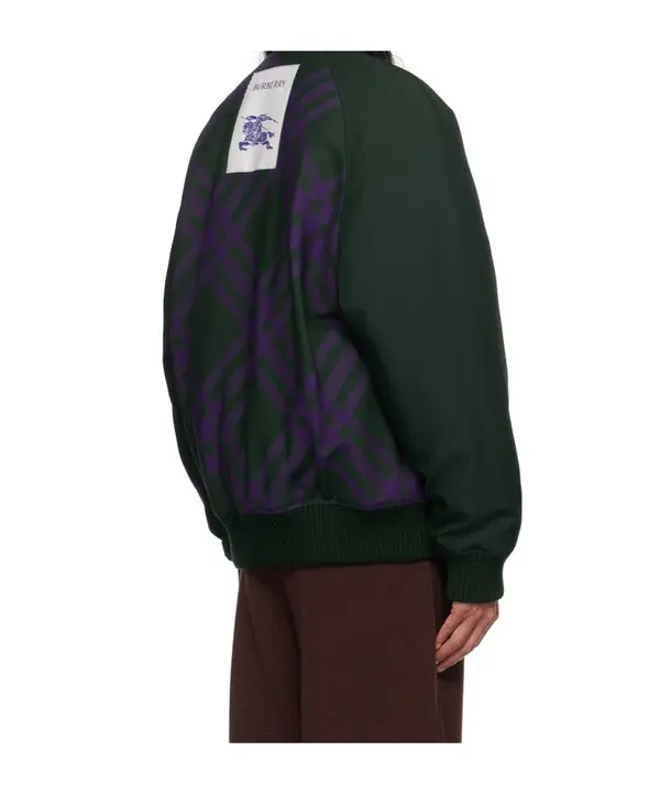Burberry Checked Zipped Reversible Bomber Jacket