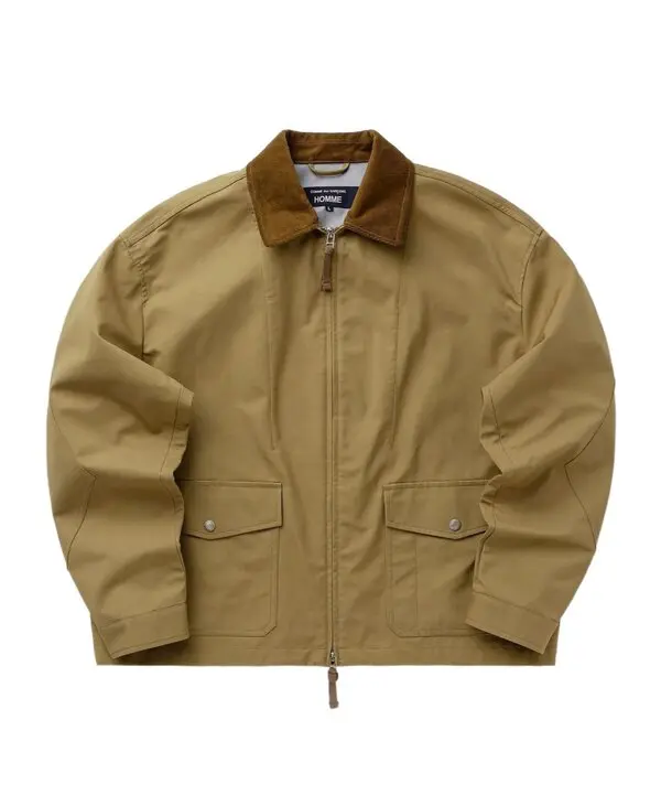 Comme Des Garçons Corduroy Collar Zip Pocket Jacket - Green