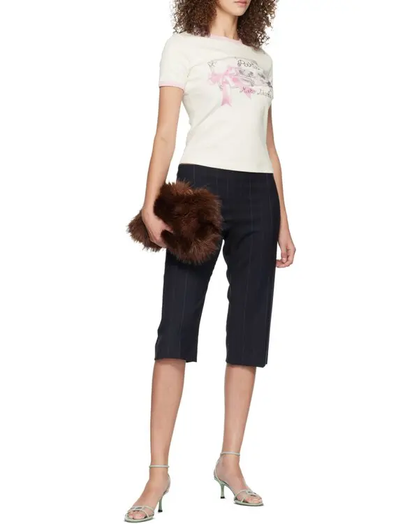 Marc Jacobs Faux Fur Clutch Bag With Detachable Chain