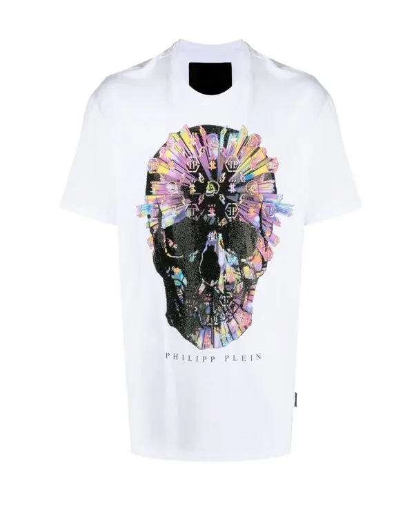 Philipp Plein Skull-appliqué T-shirt - White