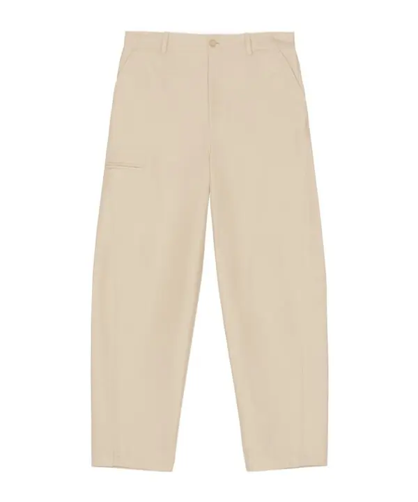 Givenchy Couture Seam Cotton Trousers With Paris Patch - Beige