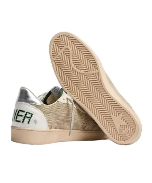 GOLDEN GOOSE Ballstar Mesh Leather Sneakers - Nude