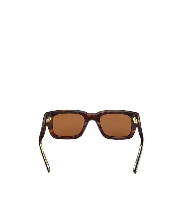 TOM FORD Square Acetate Sunglasses With Metallic Bridge Detail - Brown
