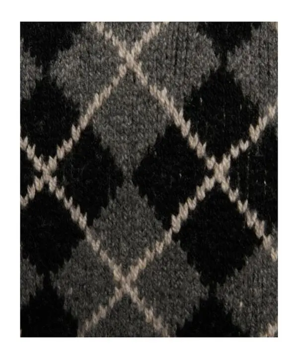 Khaite Colt" Crewneck Argyle Knit Sweater - Black
