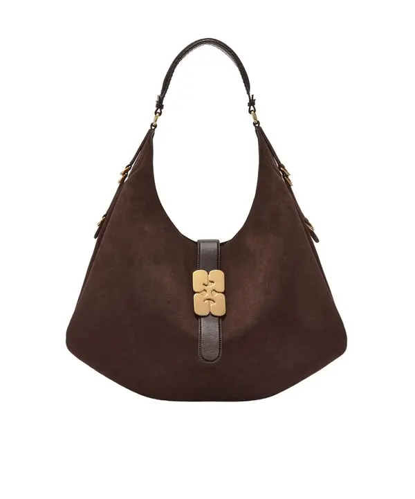 GANNI Large Kat Bag - Chicory Brown
