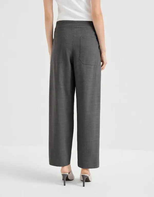 Brunello Cucinelli Tailored Drawstring Trousers - Black