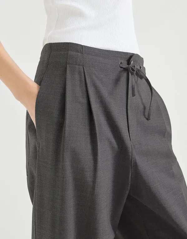Brunello Cucinelli Tailored Drawstring Trousers - Black