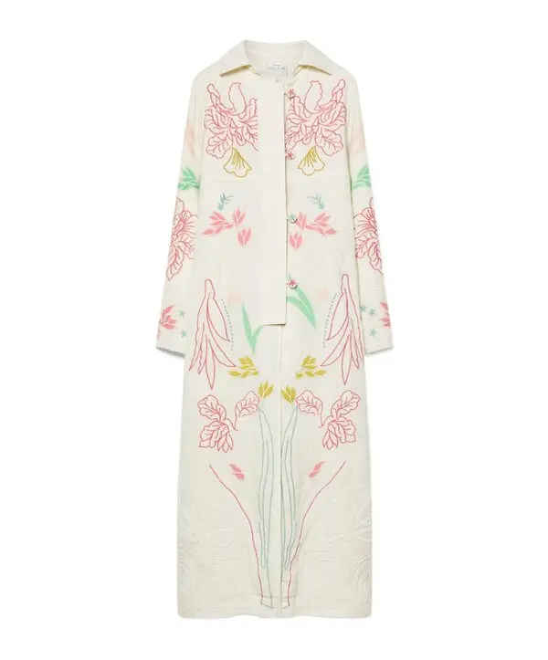 FORTE_FORTE Embroidered Velvet Coat