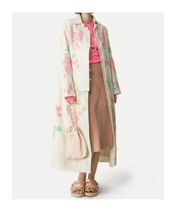 FORTE_FORTE Embroidered Velvet Coat