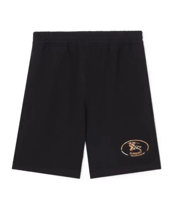 Burberry Drawstring Shorts With Equestrian Knight Design