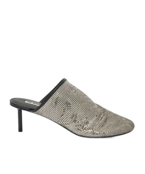 JIL SANDER Sequin-mesh Mules