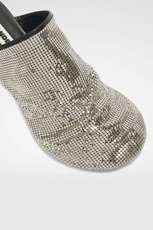JIL SANDER Sequin-mesh Mules