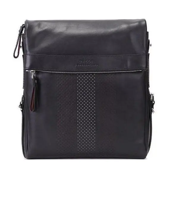 Bally Leather Satchel With Logo Detail - Black