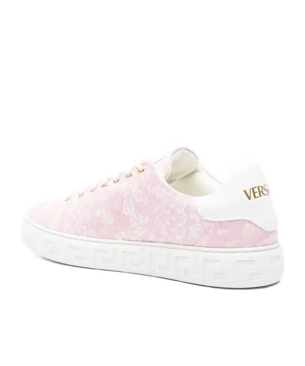 Versace Barocco Print Low-top Sneakers - White