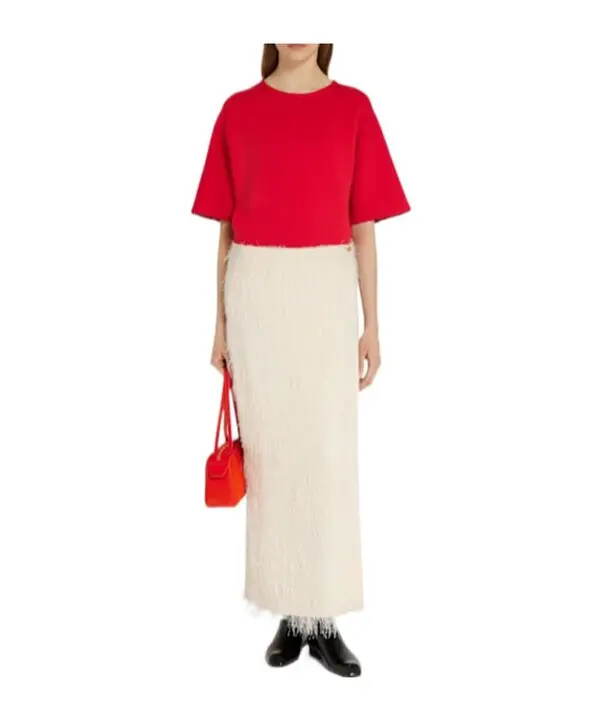 Khaite Warren Short Sleeve Compact Wool Top