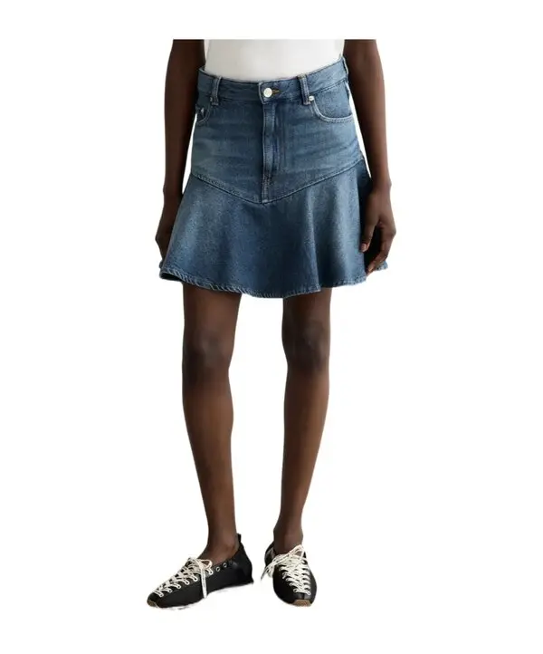 GANNI Panelled A-line Skirt