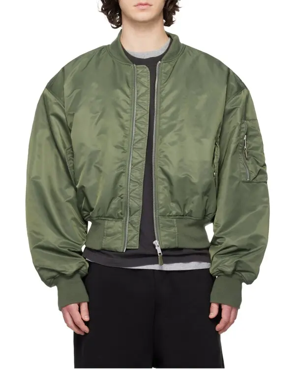 ENTIRE STUDIOS Zip-up Bomber Jacket - Green