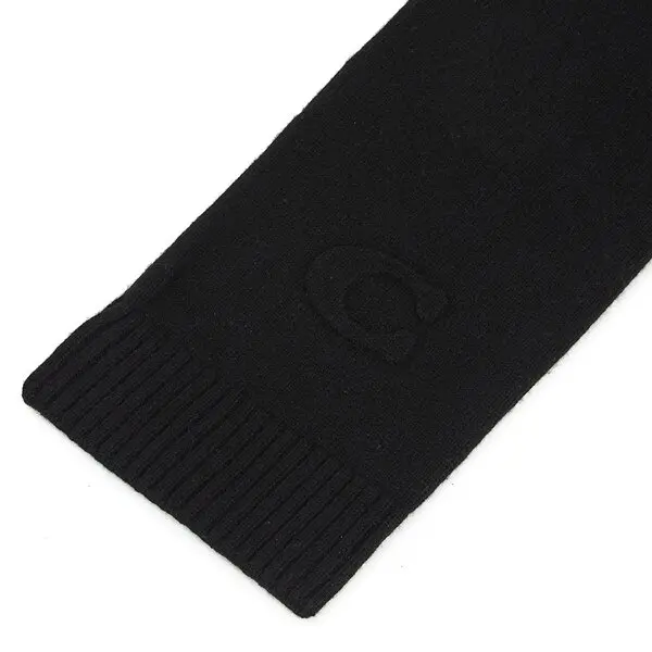 COACH Embossed Knit Muffler - Black
