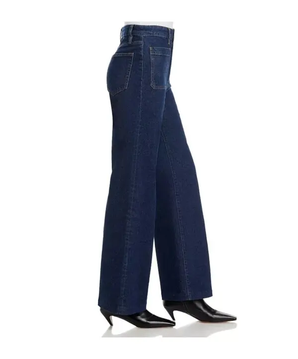 FRAME High Waist Wide Leg Jeans - Black