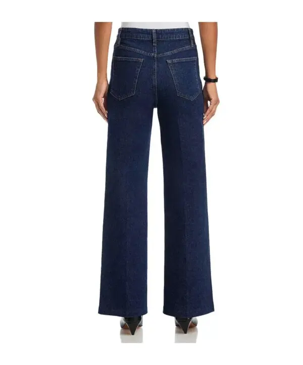 FRAME High Waist Wide Leg Jeans - Black