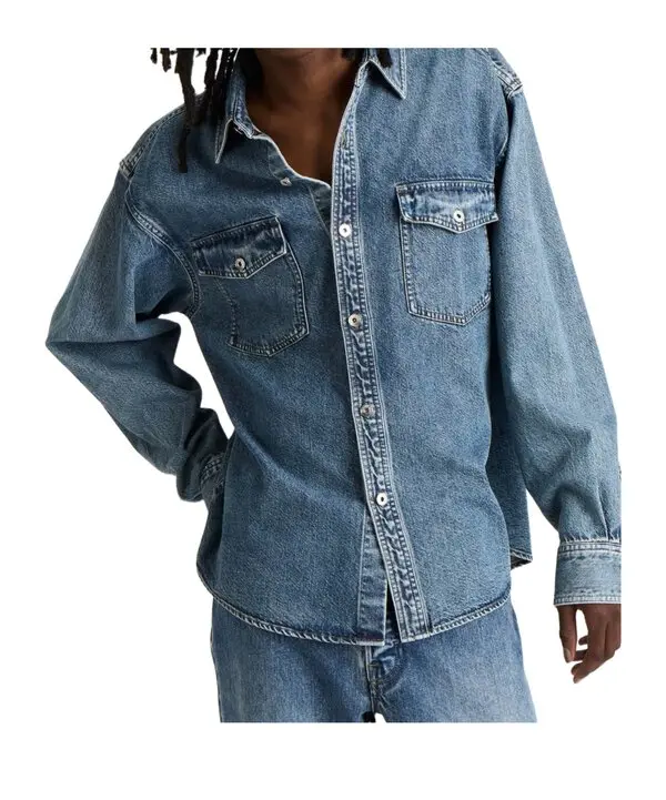 J.W.ANDERSON Jw Anderson Logo Patch Denim Shirt