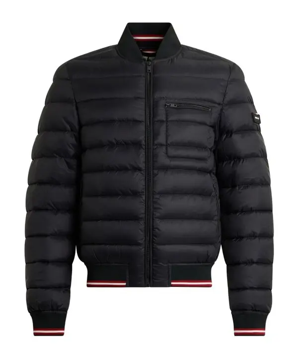Bally Nylon Light Puffer Jacket With Quilted Detailing - Black