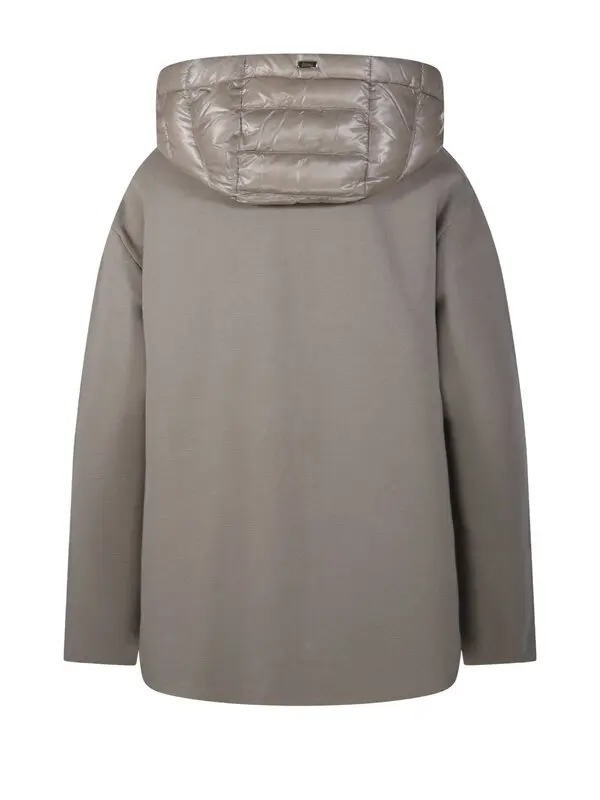 Herno Hooded Quilted Jacket With Down-filled Front - Grey