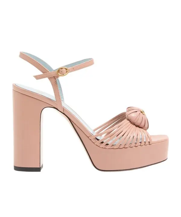 Valentino Garavani Coeur Royal Platform Sandals - Nude