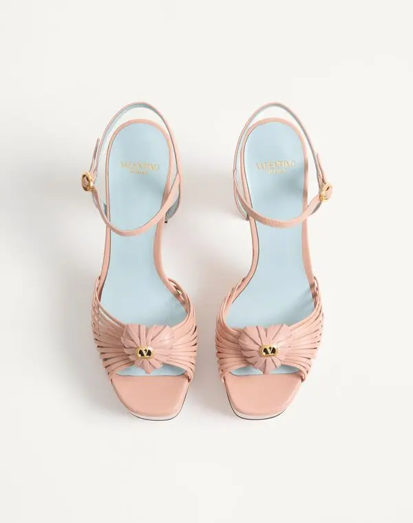 Valentino Garavani Coeur Royal Platform Sandals - Nude