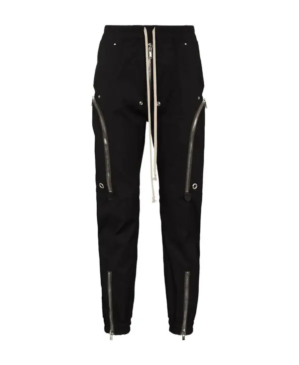 Rick Owens Bauhaus Zip-detail Cargo Trousers - Black