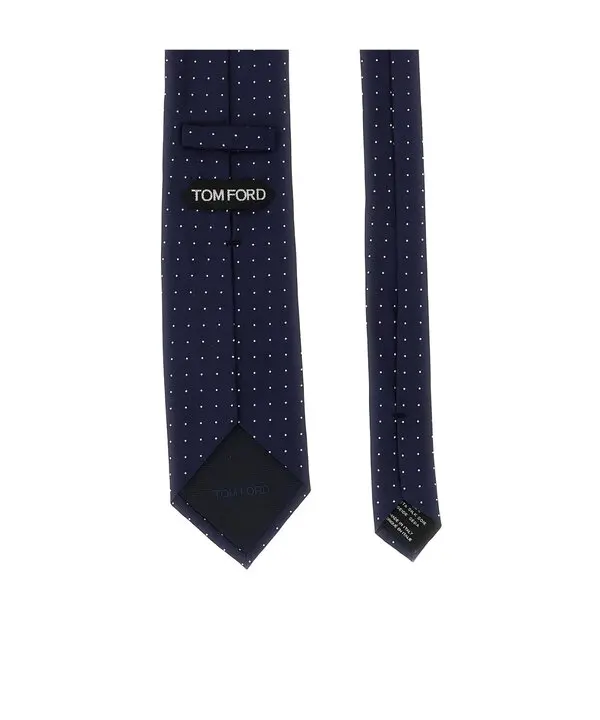 TOM FORD Micro Polka Dot Neck Tie - Black