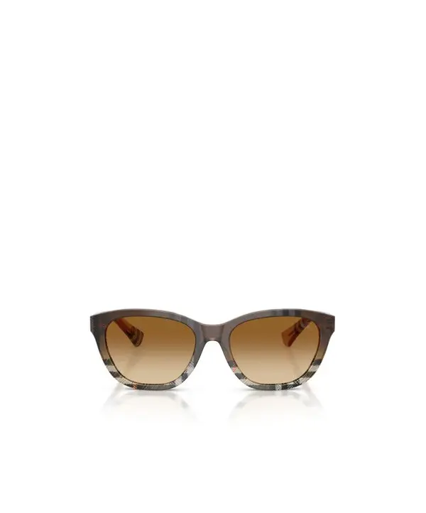 Burberry Geometric Frame Sunglasses - Brown