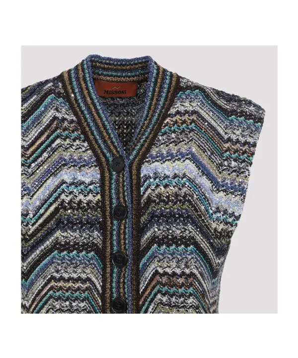 Missoni Zigzag Buttoned Knitted Jacket