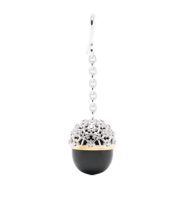 TOTEME Lace Drops Silver - Black