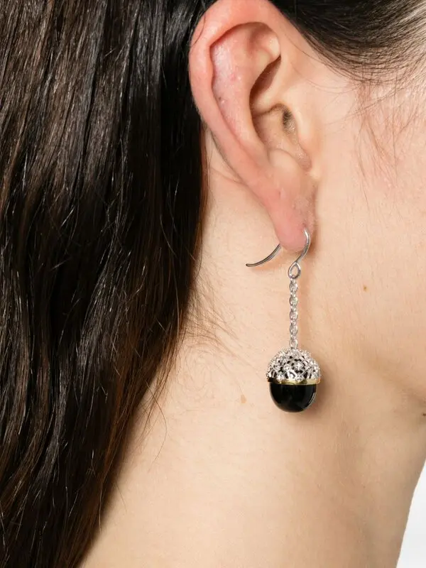 TOTEME Lace Drops Earrings - Black