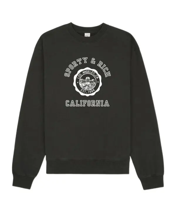 SPORTY  RICH Sporty & Rich Crew Neck Long Sleeve Sweatshirt