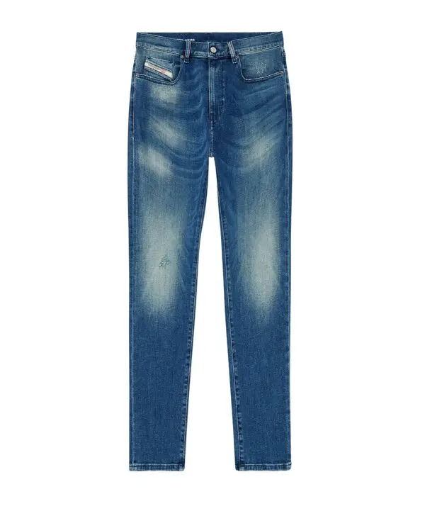 DIESEL® 2019 D-strukt Logo Jeans - Medium Blue