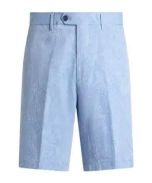 Etro Paisley Motif Striped Shorts - Light Blue