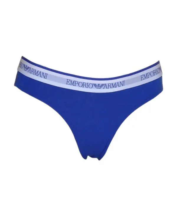Emporio Armani Logo Waist-edge Briefs Pants - Blue