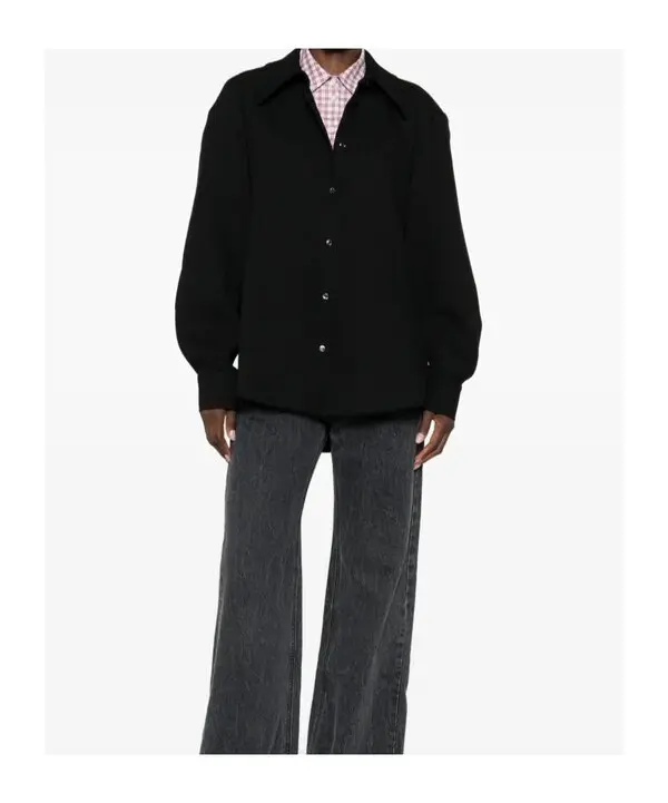 Séfr Collared Long-sleeved Shirt - Black