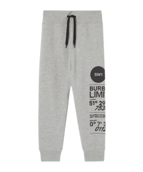 Burberry Printed Cotton Sweatpants With Drawstring Waist